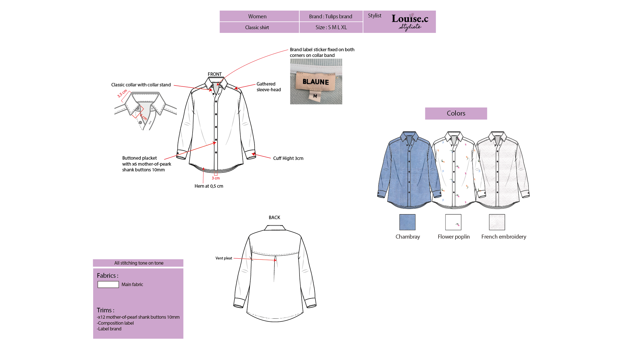 Comment faire une fiche technique de vêtement